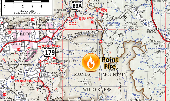 Point Wildfire is currently burning in Munds Mountain Wilderness ...