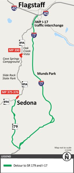 Upcoming traffic restrictions on State Route 89a in Sedona and Oak ...
